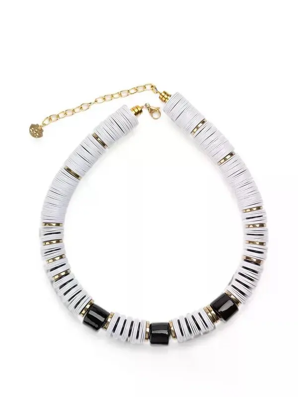 HIJAS DE PUKA Jaipur Glass Beaded Necklace - Gold
