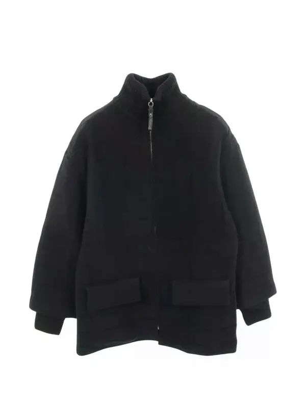 Hermès High-neck Long-sleeve Zip-up Jacket - Black