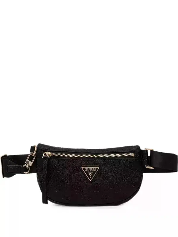 Guess Devon Logo-debossed Belt Bag - Black