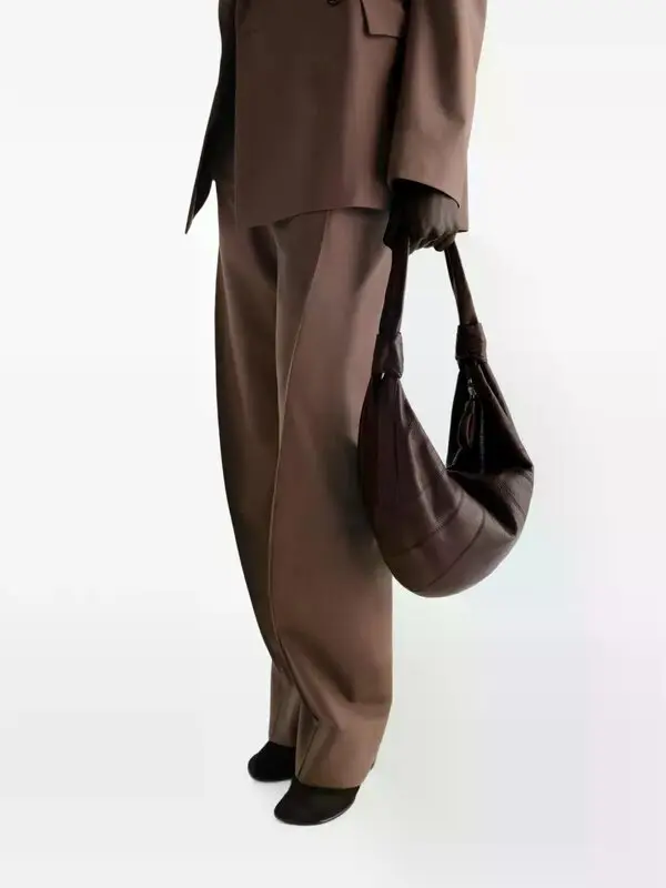 LEMAIRE Fortune Croissant Bag In Goat Leather - Brown