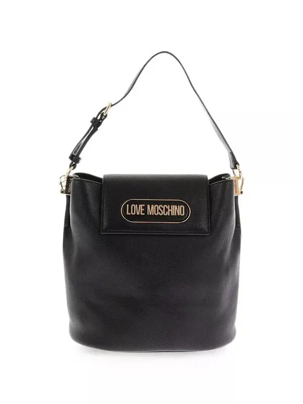 Moschino Logo-embossed Bucket Bag - Black