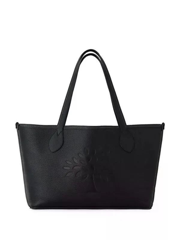 Mulberry Tree Debossed Tote Bag - Black