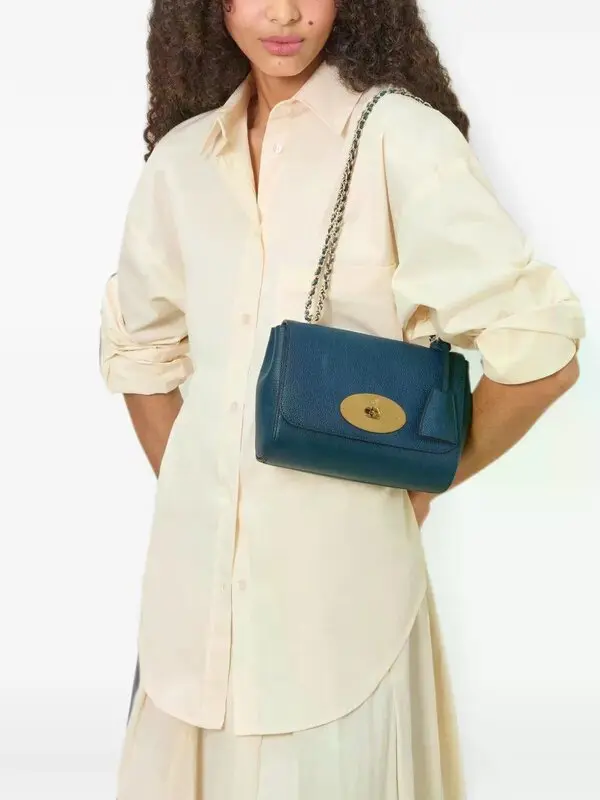 Mulberry Small Lily Grained Shoulder Bag - Blue