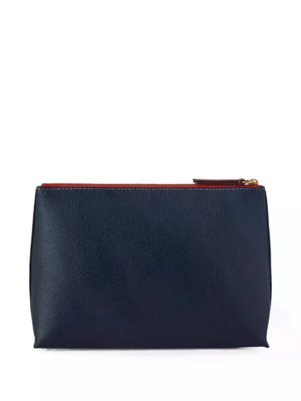 Mulberry Small Logo-plaque Cosmetic Pouch - Blue