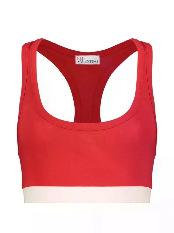 Red Valentino Racerback Cropped Top