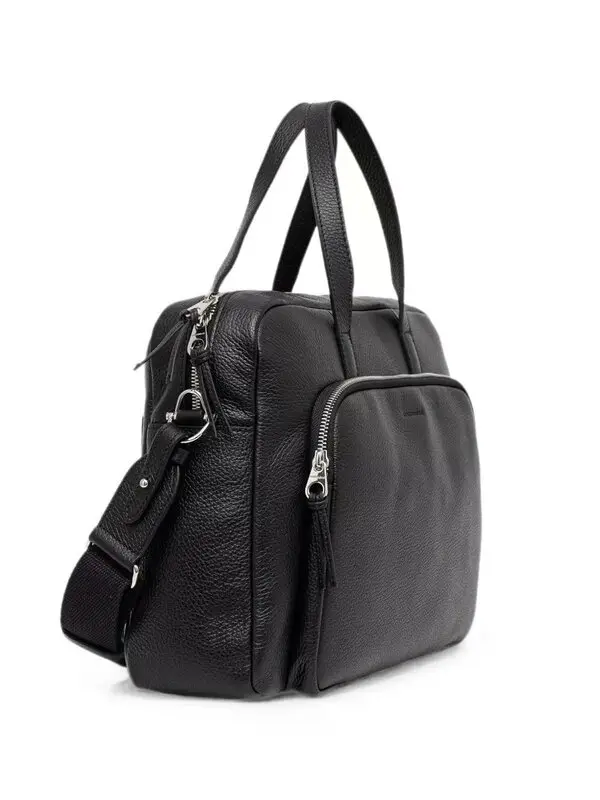 COCCINELLE Smart To Go Paki Large Grained Leather Luggage Bag - Black