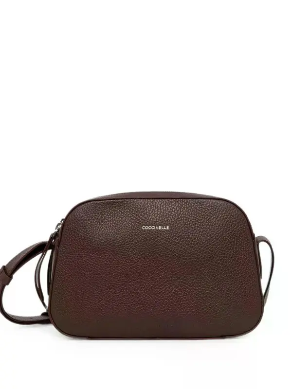 COCCINELLE Grainy Leather Crossbody Bag - Brown