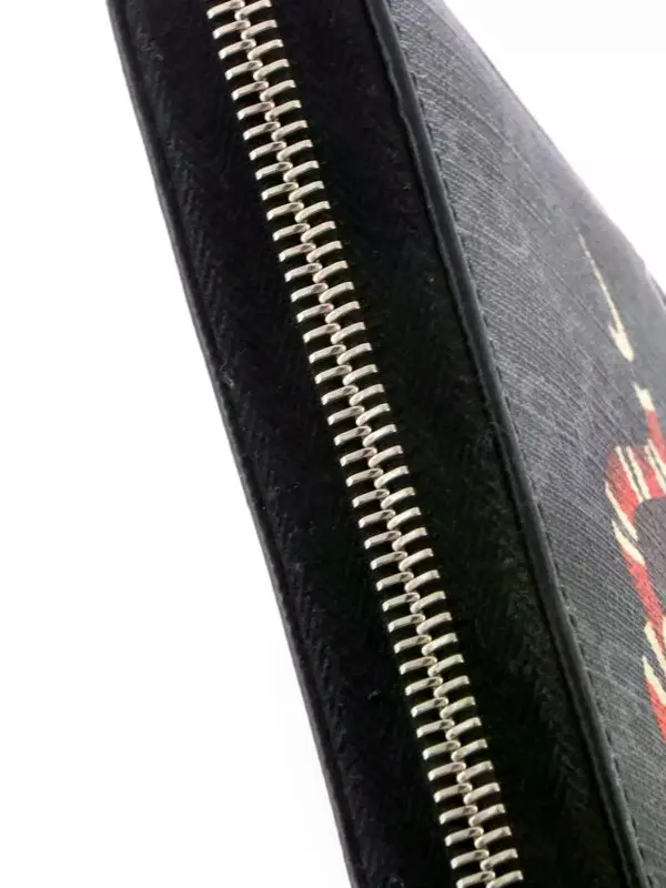 Gucci Zip Around Wallet Printed Gg Coated Canvas Small Wallets