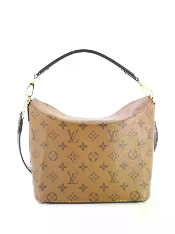 LOUIS VUITTON Bento Box Handbag Reverse Monogram Canvas Shoulder Bag - Black