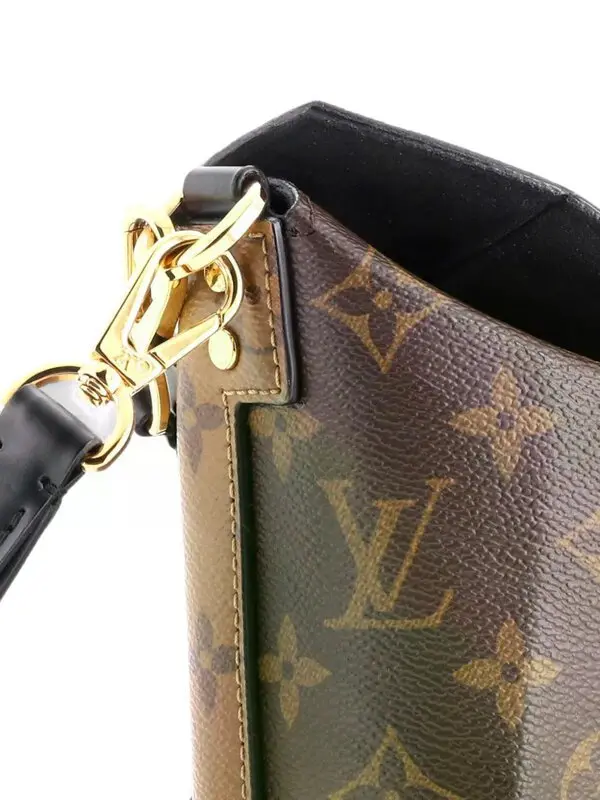 LOUIS VUITTON Bento Box Handbag Reverse Monogram Canvas Shoulder Bag - Black