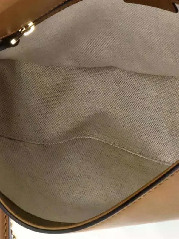 Gucci Blondie Nm Chain Flap Bag Suede And Leather Small Shoulder Bag - Brown