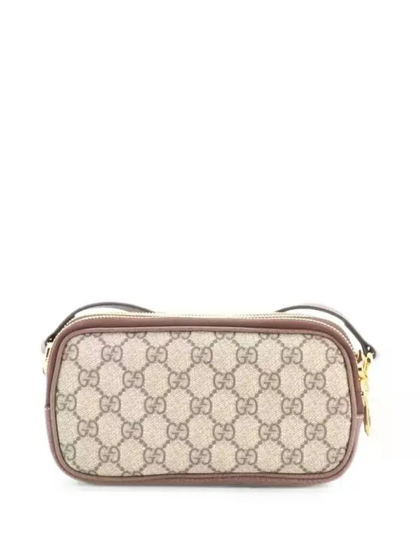 Gucci Ophidia Gg Coated Canvas Mini Crossbody Bag - Brown