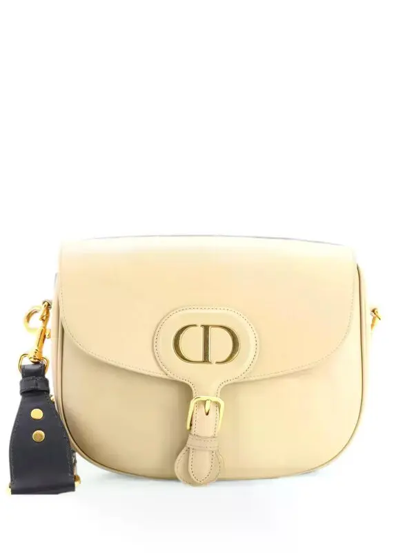 Dior Bobby Flap Bag Leather Large Crossbody Bag - Neutrals
