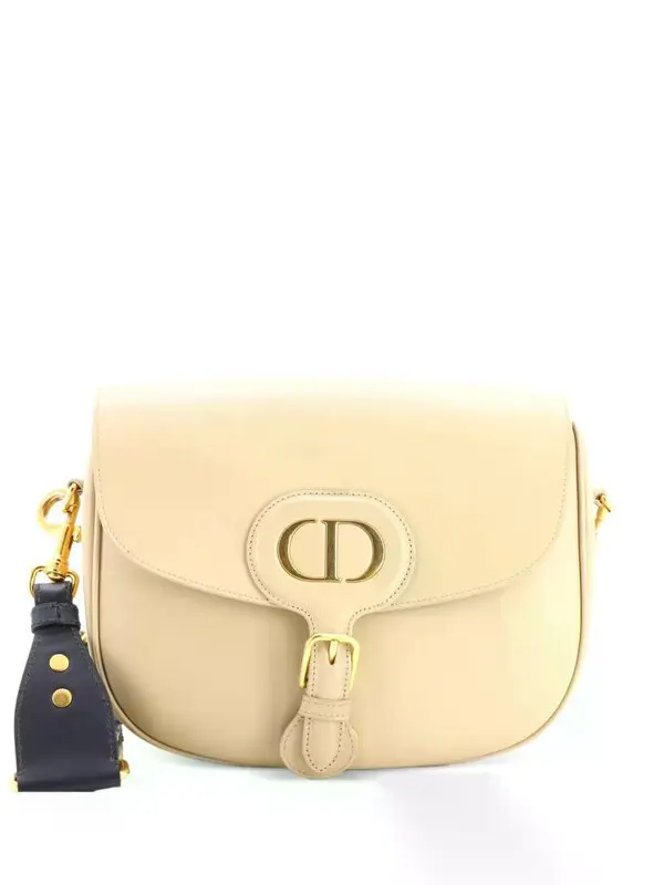Dior Bobby Flap Leather Large Crossbody Bag - Neutrals