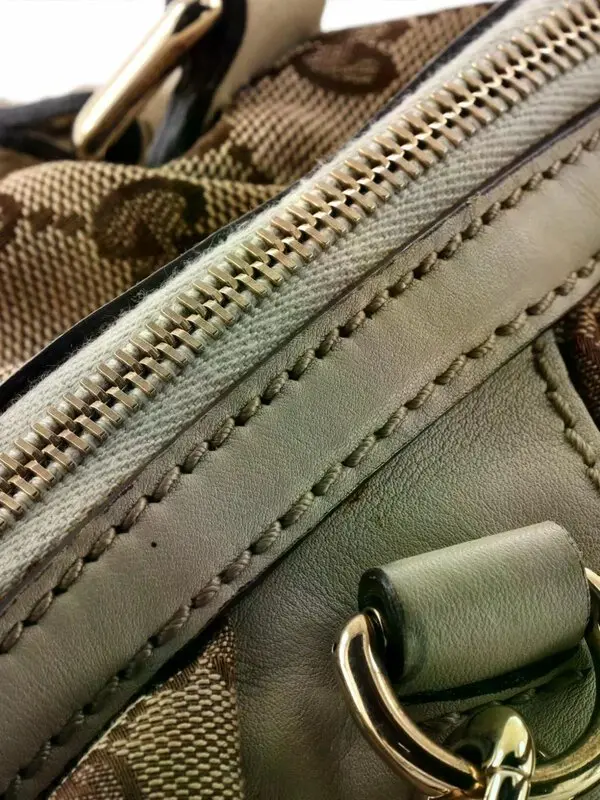 Gucci Sukey Boston Bag Gg Canvas Satchel