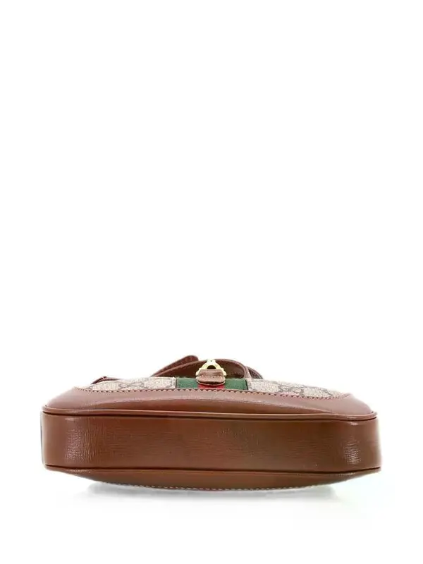 Gucci Jackie 1961 Gg Coated Canvas Mini Hobo Bag - Brown
