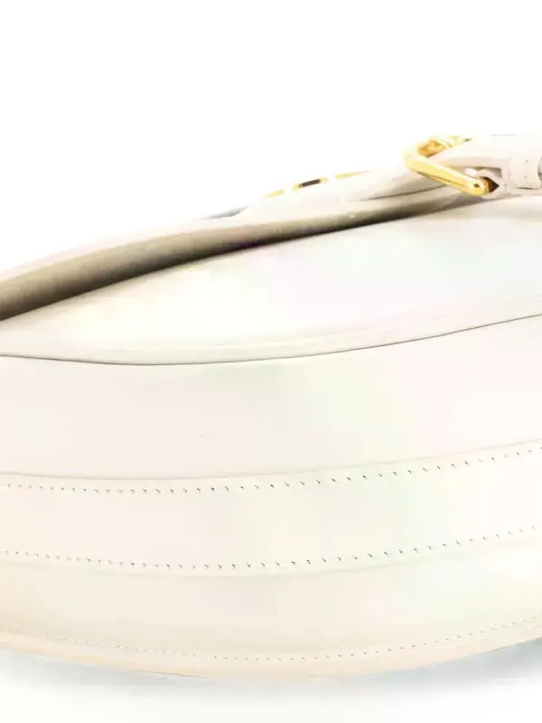 Dior Bobby Flap Bag Leather Medium Crossbody Bag - White