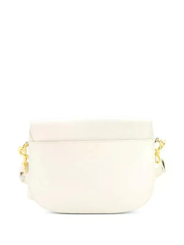 Dior Bobby Flap Bag Leather Medium Crossbody Bag - White