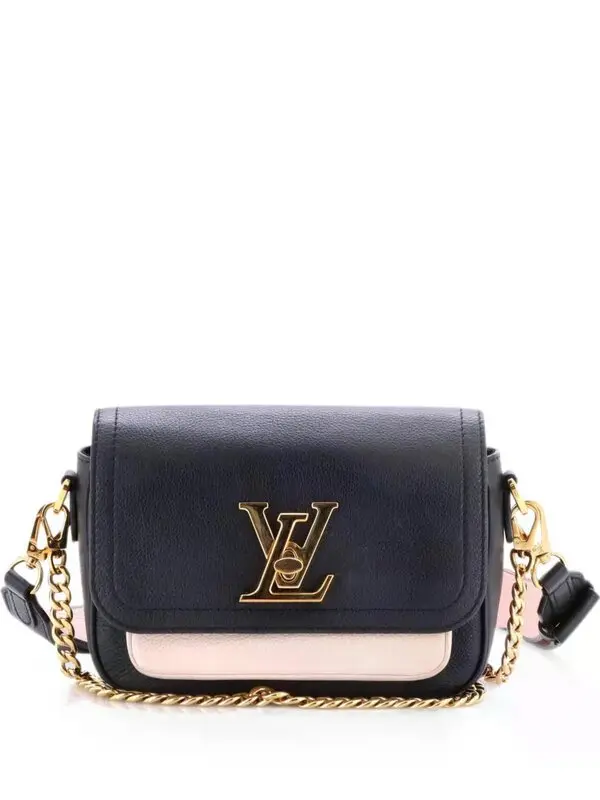 LOUIS VUITTON Lockme Tender Handbag Leather Crossbody Bag - Black
