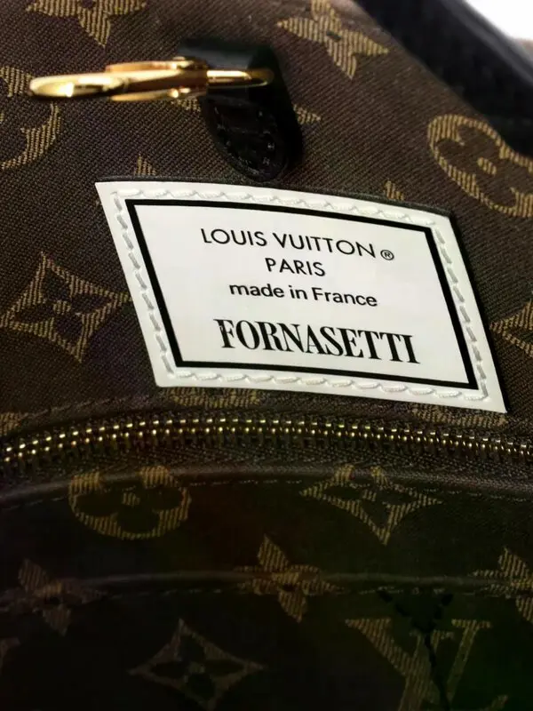 LOUIS VUITTON Onthego Limited Edition Fornasetti Architettura Print Leather And Monogram Canvas Mm Tote Bag - Brown