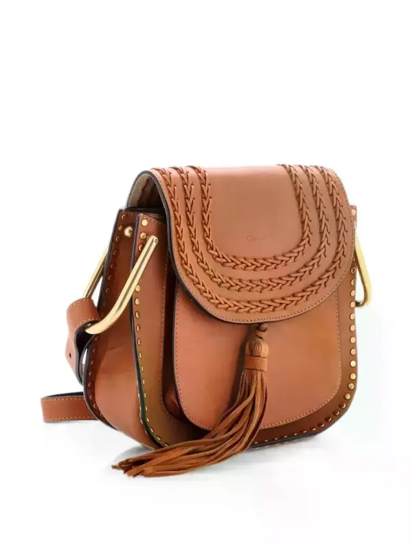 Chloé Hudson Whipstitch Leather Small Crossbody Bag - Brown