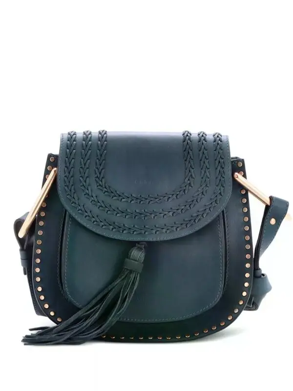 Chloé Hudson Whipstitch Leather Small Crossbody Bag - Blue