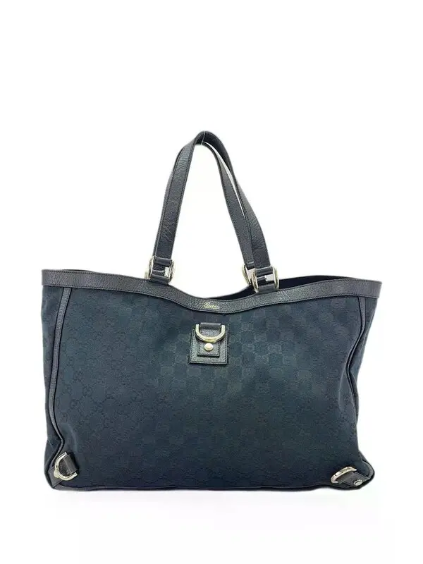 Gucci 2000s Gg Canvas Shoulder Bag - Black