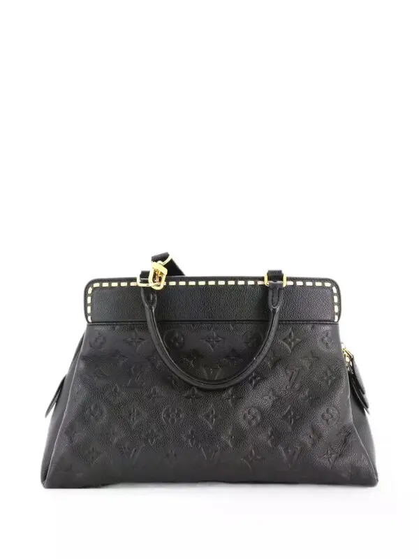 LOUIS VUITTON Monogram Empreinte Leather Vosges Mm Satchel - Black