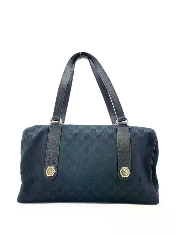 Gucci 2000s Gg Supreme Shoulder Bag - Black