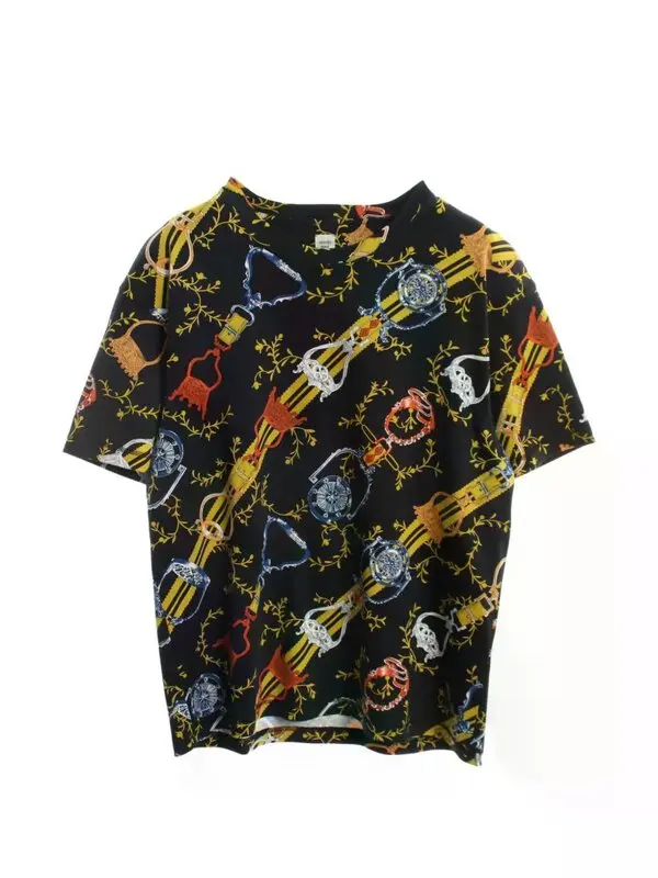 Hermès 2010s Interlocking Maxi T-shirt - Black