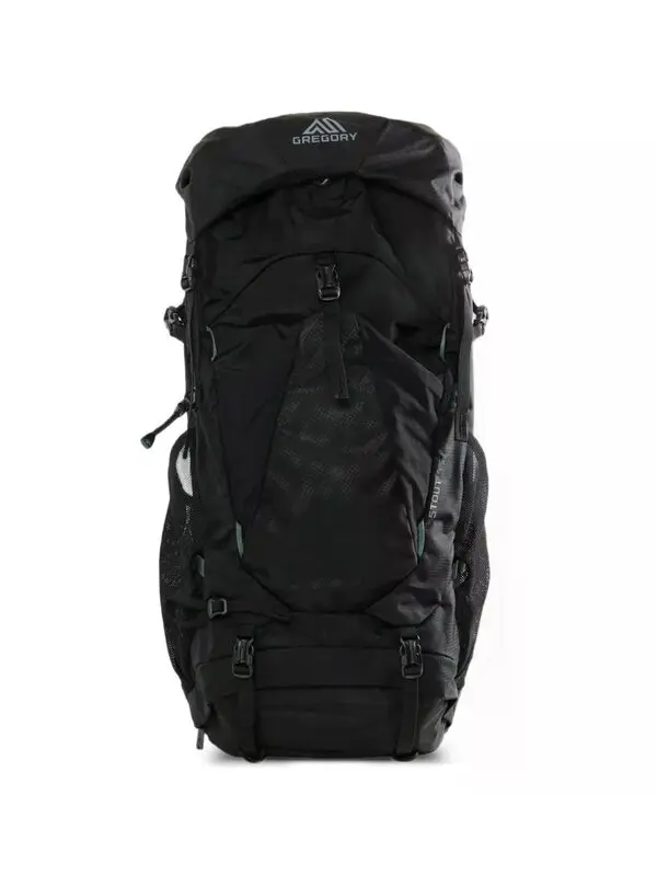 GREGORY Stout Buckle-fastening Mesh-panel Backpack - Black