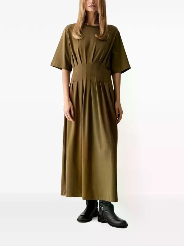 GESTUZ Pleated Maxi Dress - Green