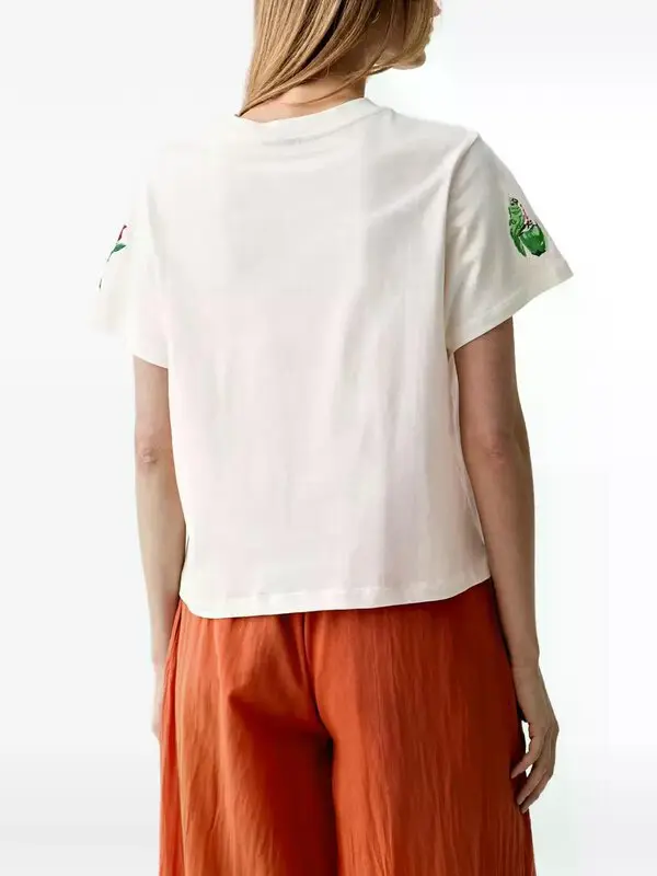 Farm Rio Embroidered Cotton T-shirt