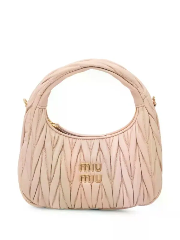 Miu Miu Small Wander Leather Matelassé Tote Bag