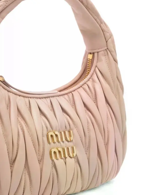 Miu Miu Small Wander Leather Matelassé Tote Bag