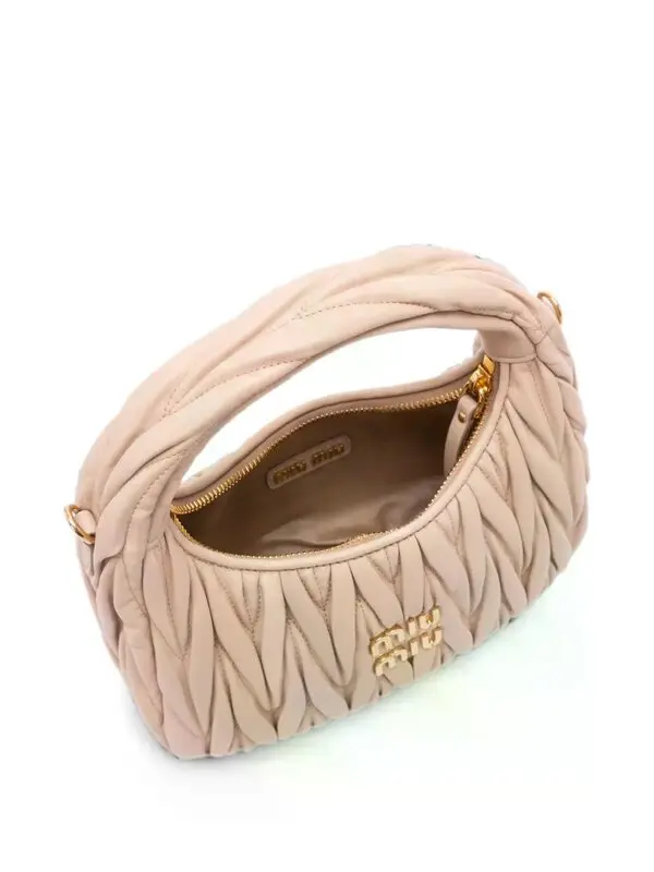 Miu Miu Small Wander Leather Matelassé Tote Bag