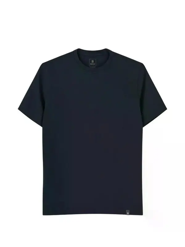 Boggi Milano T-shirt In Stretch Supima Cotton Jersey - Black