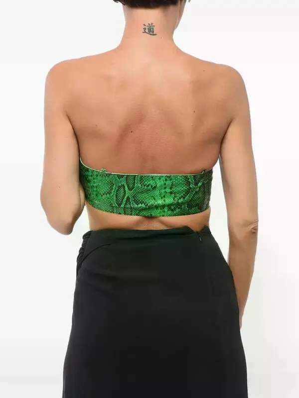 Dsquared2 Python-effect Leather Top