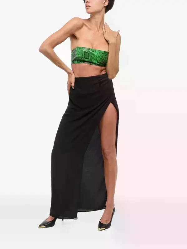 Dsquared2 Python-effect Leather Bandeau Top