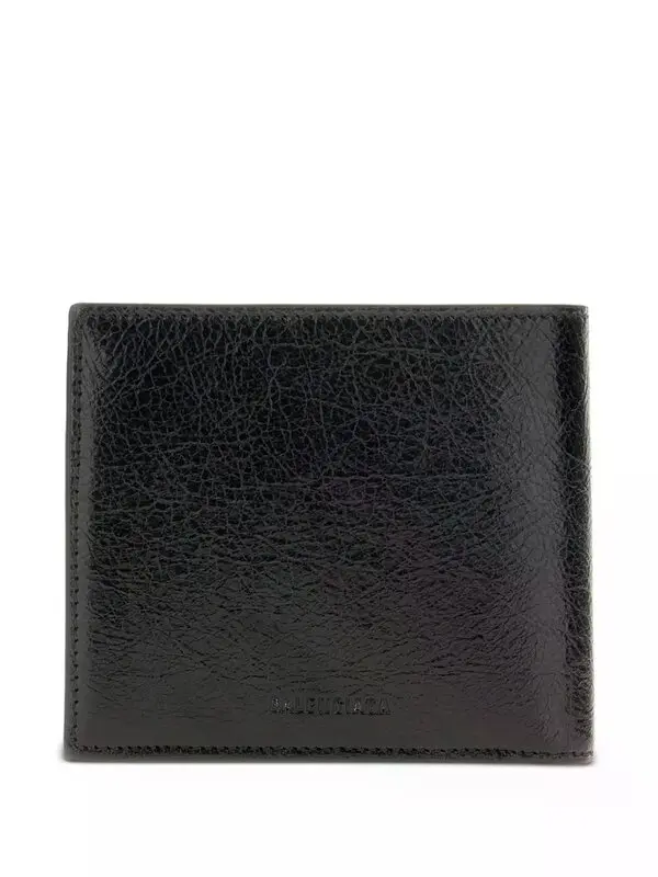 Balenciaga Square Lambskin Wallet - Black