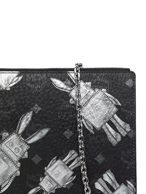 Mcm Visetos Print Robot Motif Shoulder Bag