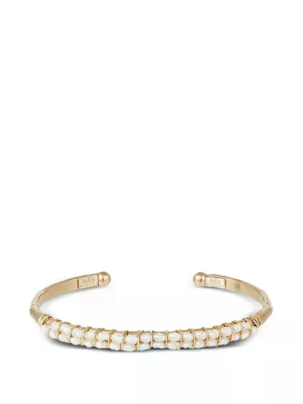 Gas Bijoux Lyre Mother-of-pearl Open Cuff Bracelet - Gold