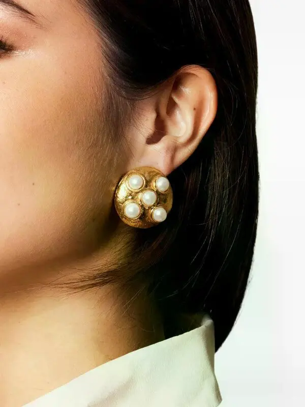Sylvia Toledano Theodora Pearl-embellished Earrings - Gold