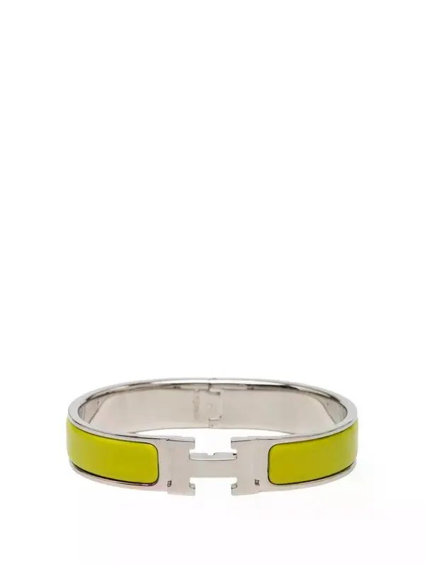 Hermès 2000-2026 Narrow Enamel Clic H Bracelet Gm Costume Bracelet - Yellow