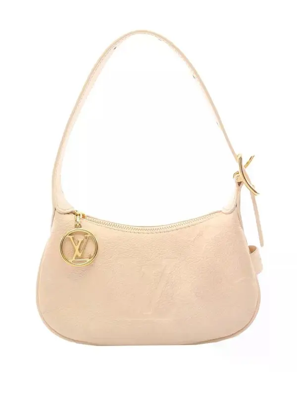 LOUIS VUITTON 2021-2026 Monogram Empreinte Mini Moon Shoulder Bag - White