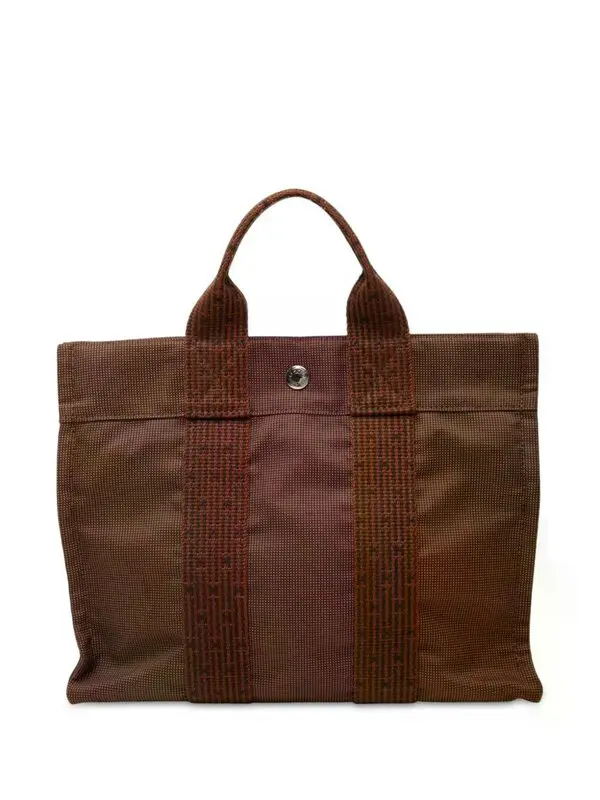 Hermès 1990-2010 Canvas Herline Pm Tote Bag - Brown