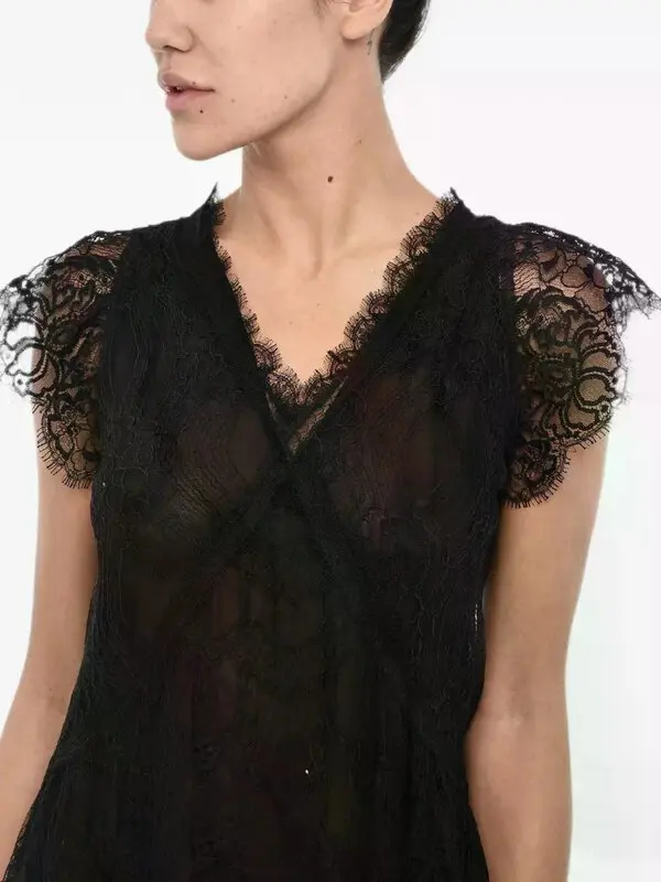Dsquared2 Asymmetric Lace Mini Dress
