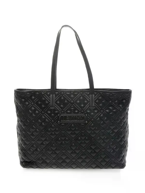 Moschino Logo-plaque Tote Bag - Black