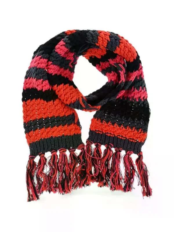 Dsquared2 Striped Fringed Scarf
