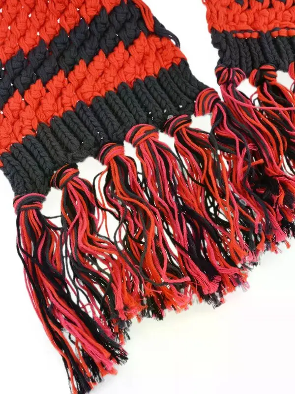Dsquared2 Striped Fringed Scarf